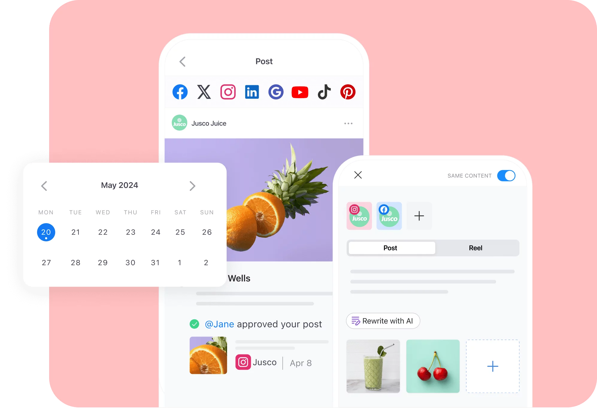 Mobile post scheduling interface
